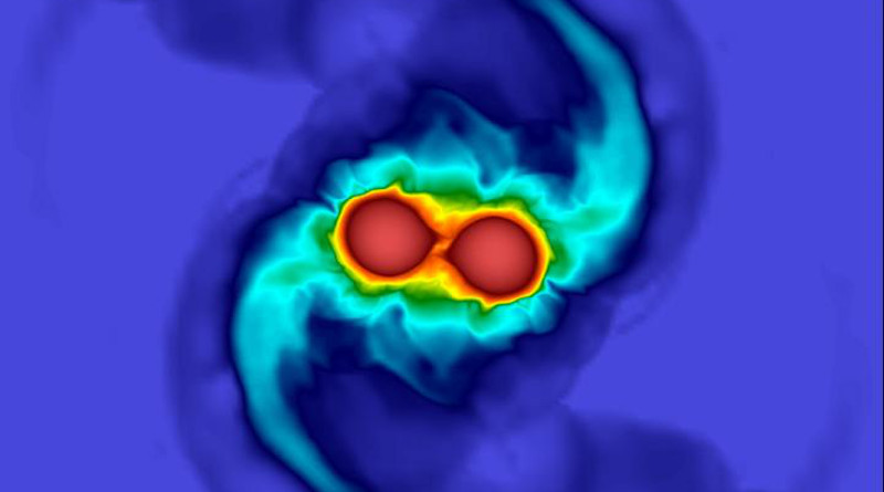 The results from a numerical relativity simulation of two merging ...